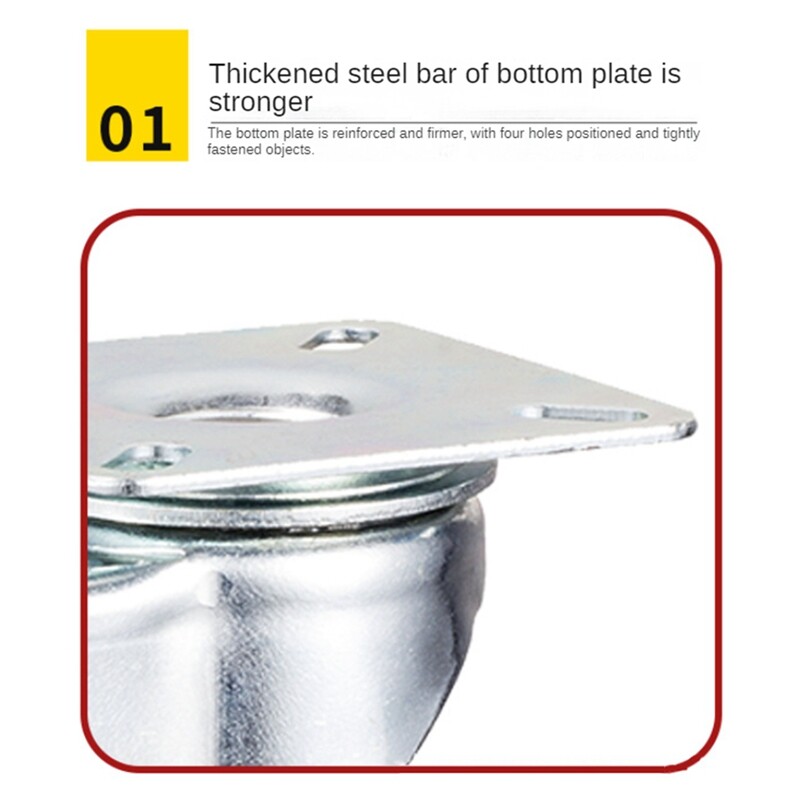 2 inch Leveling Plate Caster Wheels with Adjustable -Vibration ...