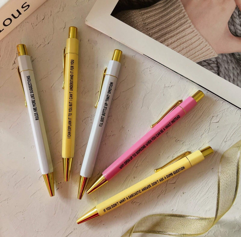 Zodiac Ballpoint Pen Set 5pcs – Aquarius & Star Sign Pens UK 🇬🇧 | eBay UK