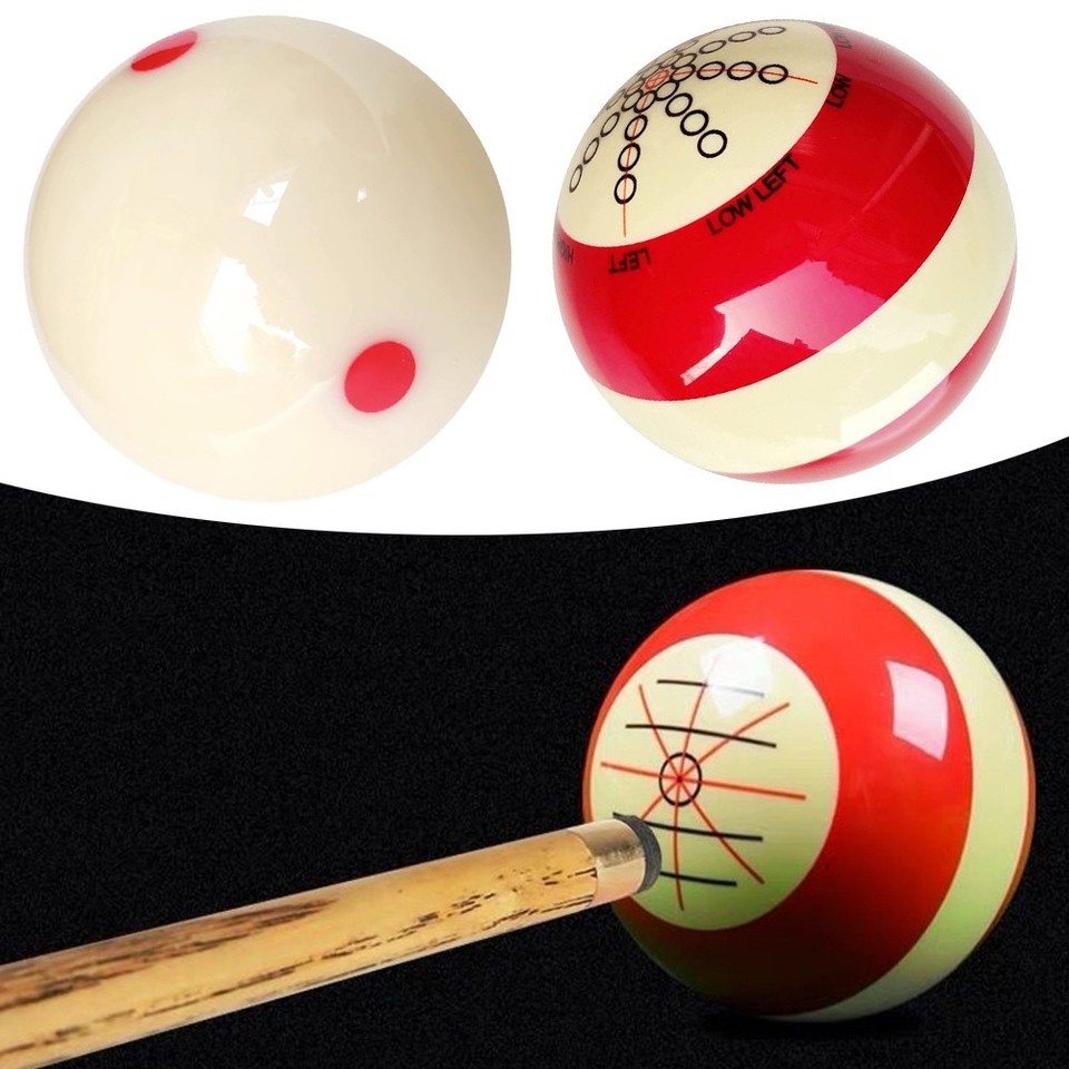 Billiards Cue Ball Training Set Dual Sided Design for Practicing Aiming ...