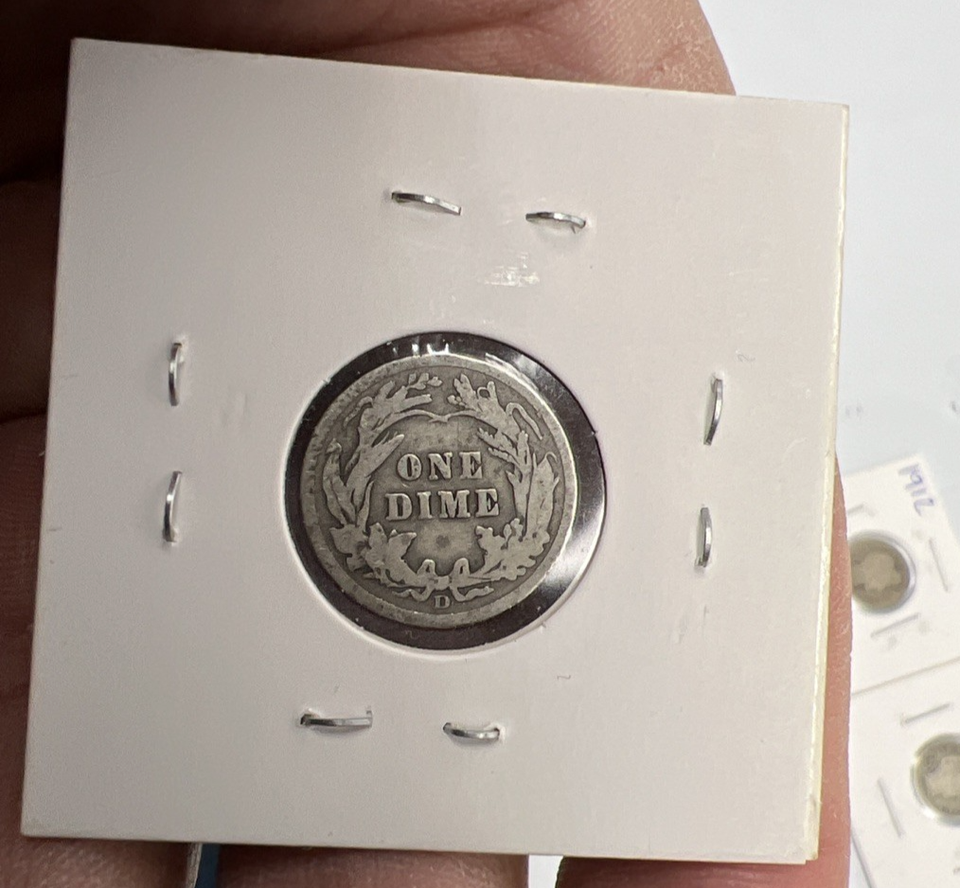 Barber Dimes 1911 12 13 14 Lot of 4 Dimes Coins Silver | eBay