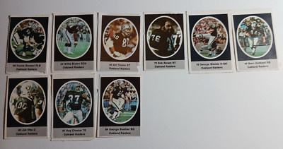 1972 Sunoco NFL Football Stamps Oakland Raiders Team Lot 9 Different ...