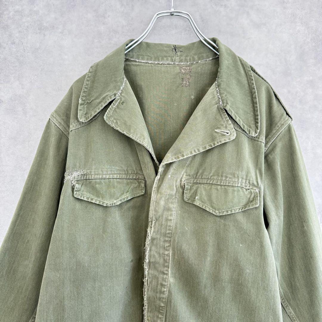 French Army Military Jacket Boro 50S M-47 Hbt Algeria… - Gem