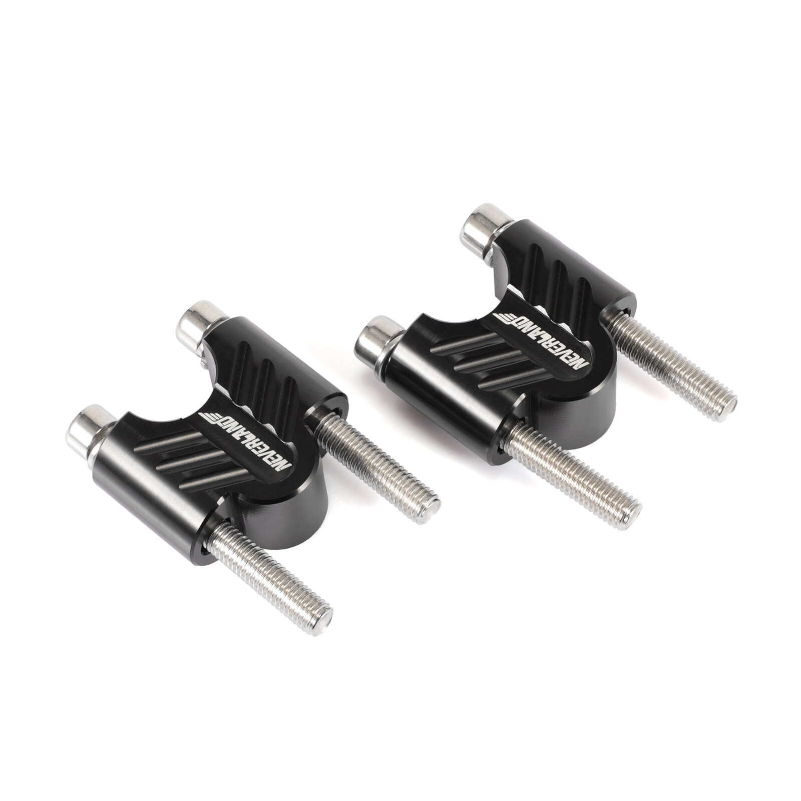 Motorcycle HandleBar Fat Bar Mount Clamps Risers Adaptor 7/8" Dirt Pit ...