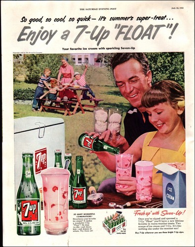 1953 Vintage ad 7up retro Soda Cooler ice cream Float picnic 1/03/23 | eBay