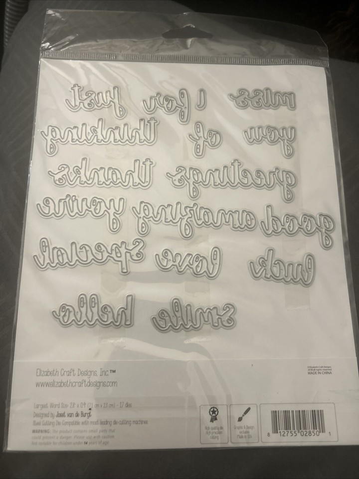 Elizabeth Craft Designs Die Set- Words 2- Thinking Of You 1466 | eBay