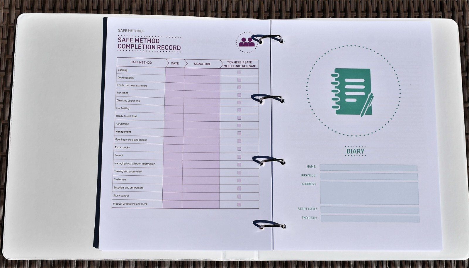 Safer Food Better Business Caterers SFBB 2026 Pack & 18 Month Diary ...