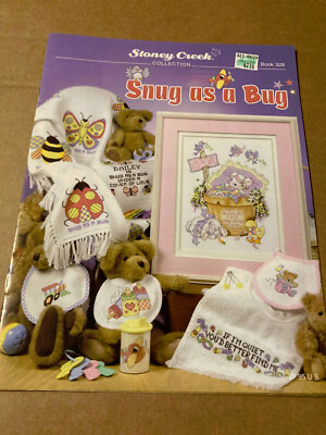 NEW STONEY CREEK "SNUG AS A BUG" BABIES BOOK 328 Cross Stitch BOOK 2003 ...