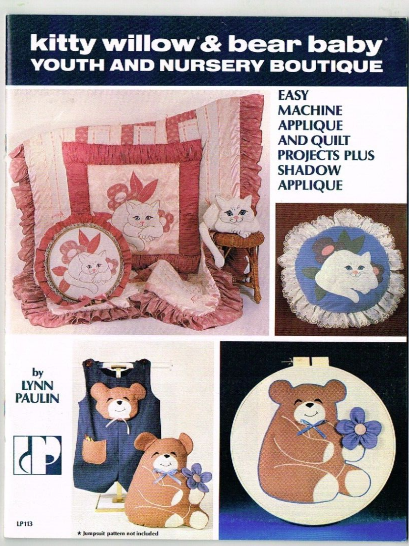 Kitty Willow Baby Bear Machine Applique Quilt Projects Bears Kitties ...