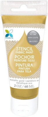 Momenta Stencil Fabic Paint Metallic Gold 2 oz No Drip | eBay