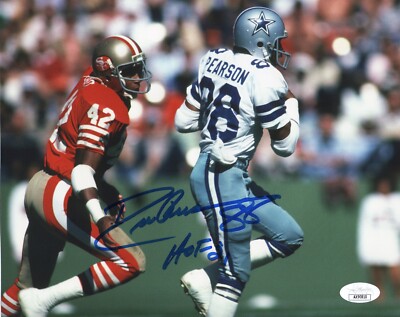 Drew Pearson Dallas Cowboys HOF Signed Autograph 8x10 photo #3 w/ JSA ...