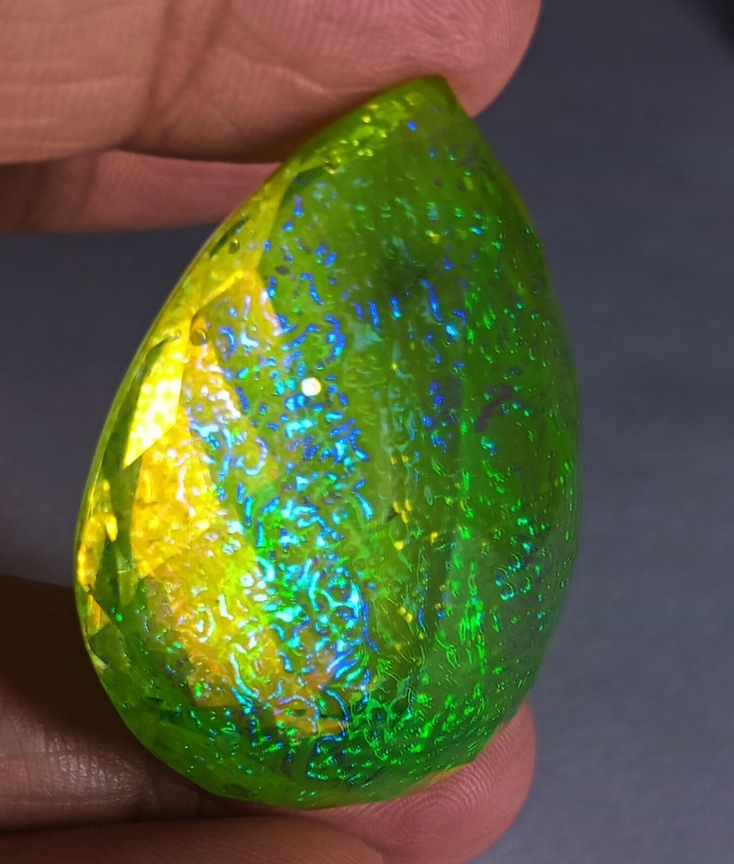 Natural Monarch Fire Opal Doublet Pear Cut Certified 87.55 Ct Loose ...