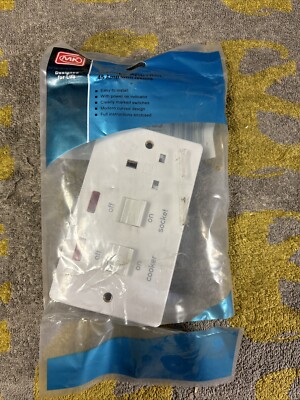 MK White Cooker switch & socket with neon indicator | eBay UK