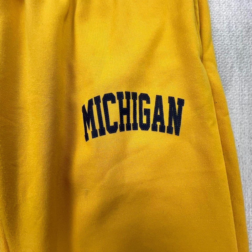 Vintage 90s Michigan Wolverines Sweatpants Size: XL Yellow Blue NCAA ...