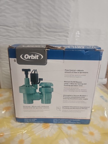 Orbit 3/4 inch Anti-Siphon Sprinkler Valve, 57623-20 Made In USA Open ...