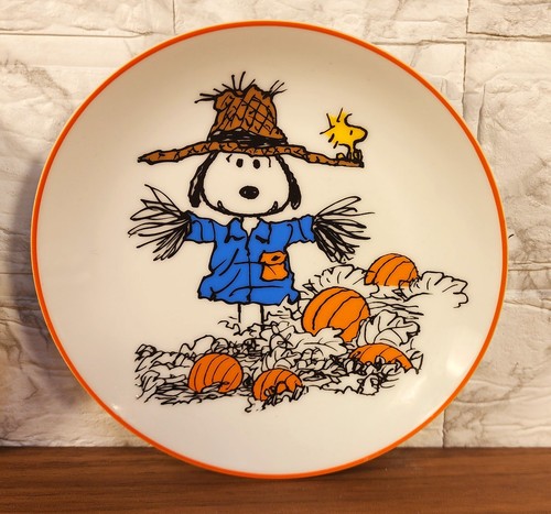 Peanuts Snoopy Charlie Brown Fall Appetizer/Dessert Ceramic Plates New ...