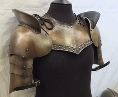 Medieval Warrior Pauldrons Shoulder Armor Gorget LARP Cosplay Knight Larp ew | eBay