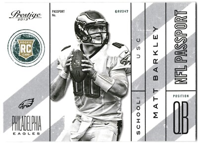 2013 Panini Prestige Matt Barkley Rookie Passport Philadelphia Eagles ...
