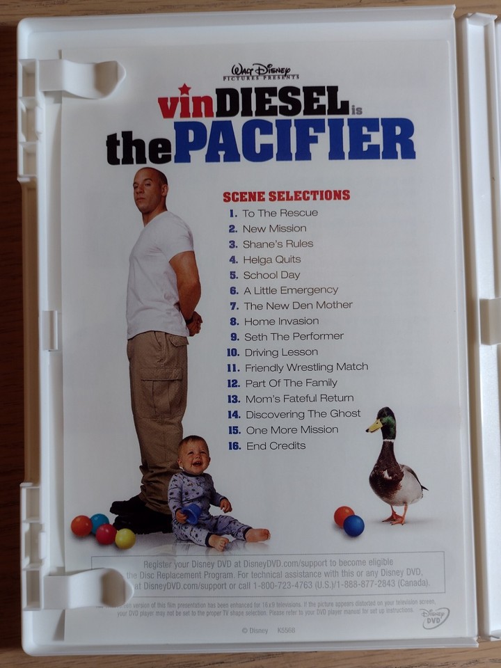 The Pacifier (DVD, 2005) Vin Diesel Walt Disney 786936277975| eBay