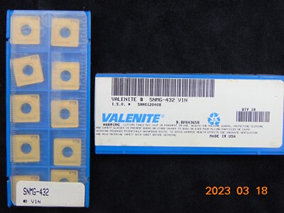 VALENITE CARBIDE INSERTS QUANTITY 10 SNMG 120408 SNMG-432 | eBay