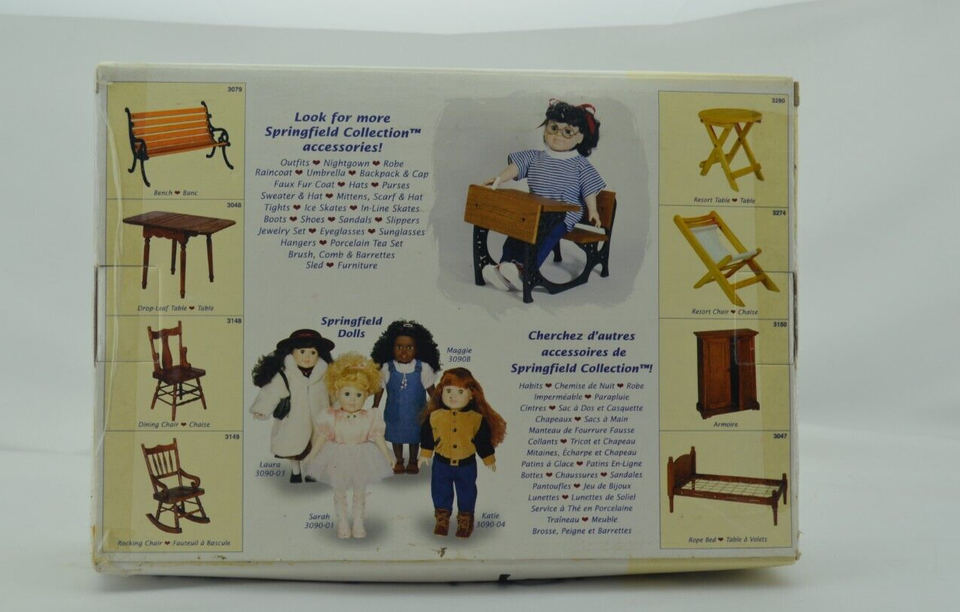 The Springfield Collection 18” Doll Wood Cast Iron School Desk 11” New ...