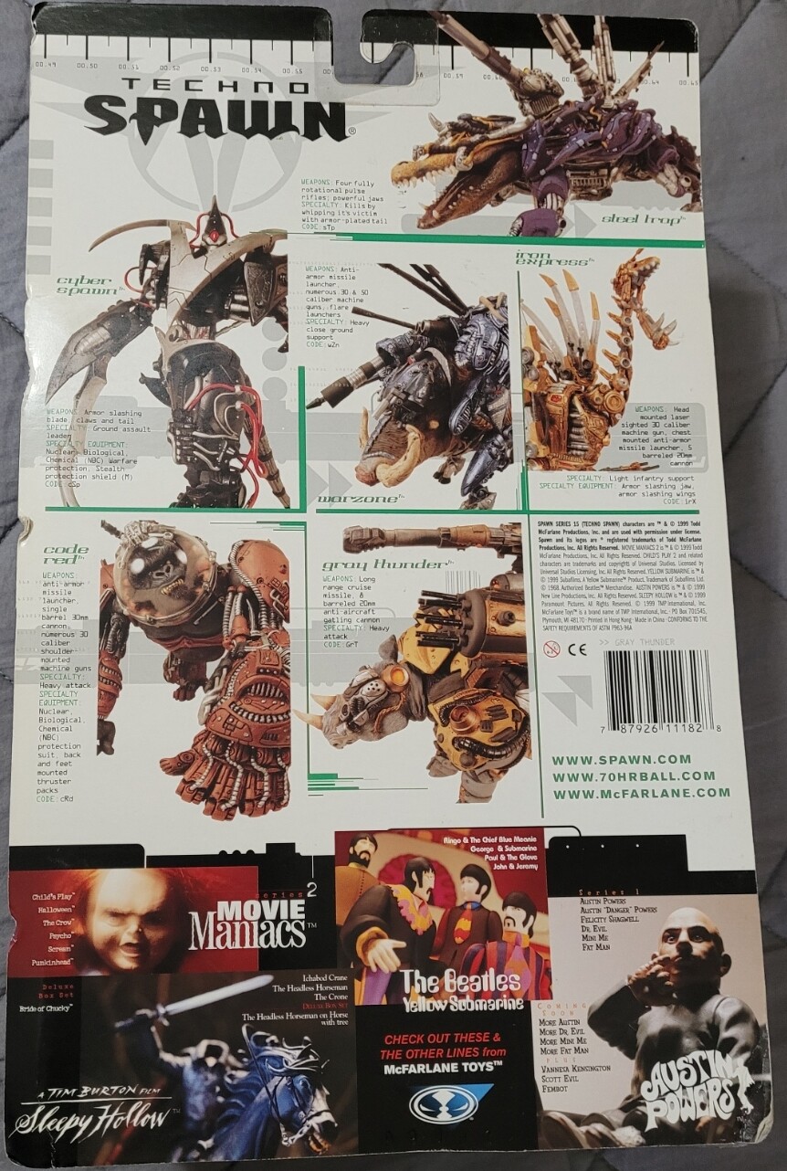 McFarlane Spawn Series 15 Techno Spawn - Gray Thunder NIP | eBay