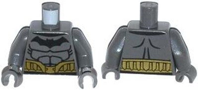 LEGO - Minifig, Torso Batman Logo w/ Muscles and Gold Belt - Dk Bluish ...