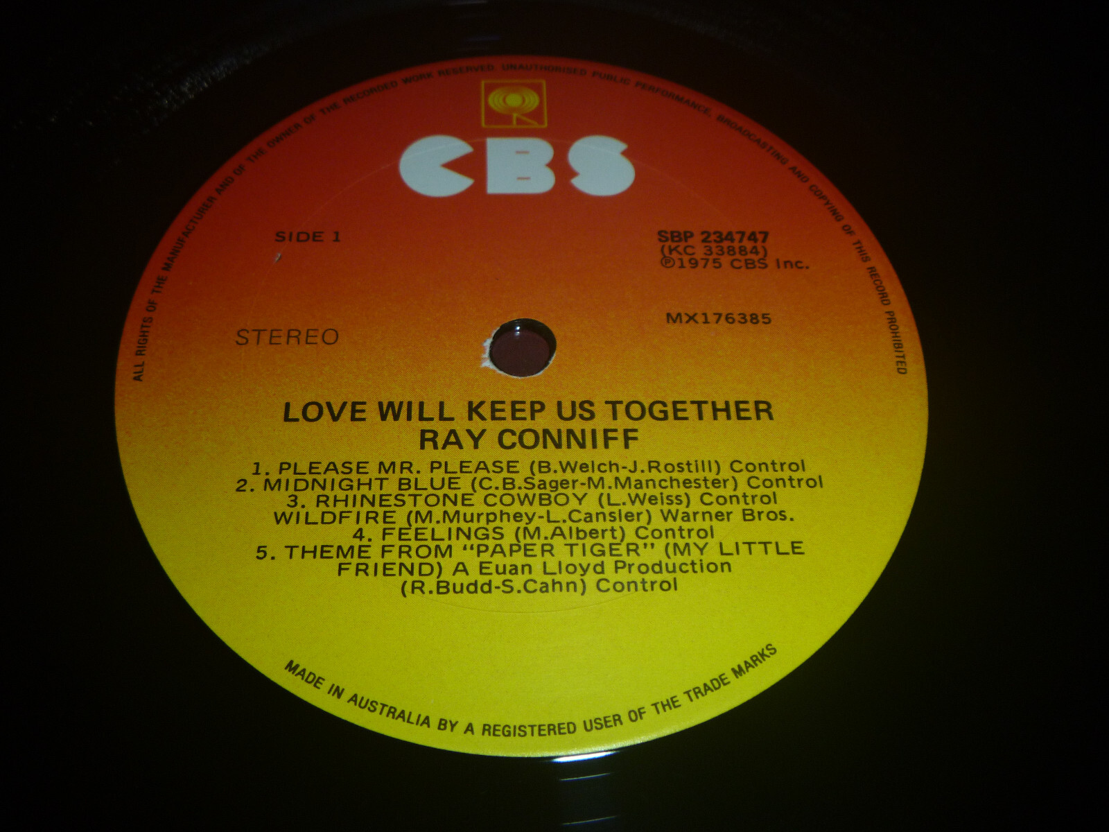 Ray Conniff ‎– Love Will Keep Us Together Original 1975 Aust release 12 ...