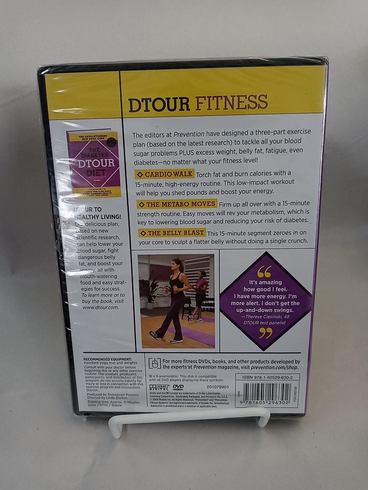 Diabetes DTour Fat-Fighting Fitness 3 Easy Workouts DVD Burn Calories ...
