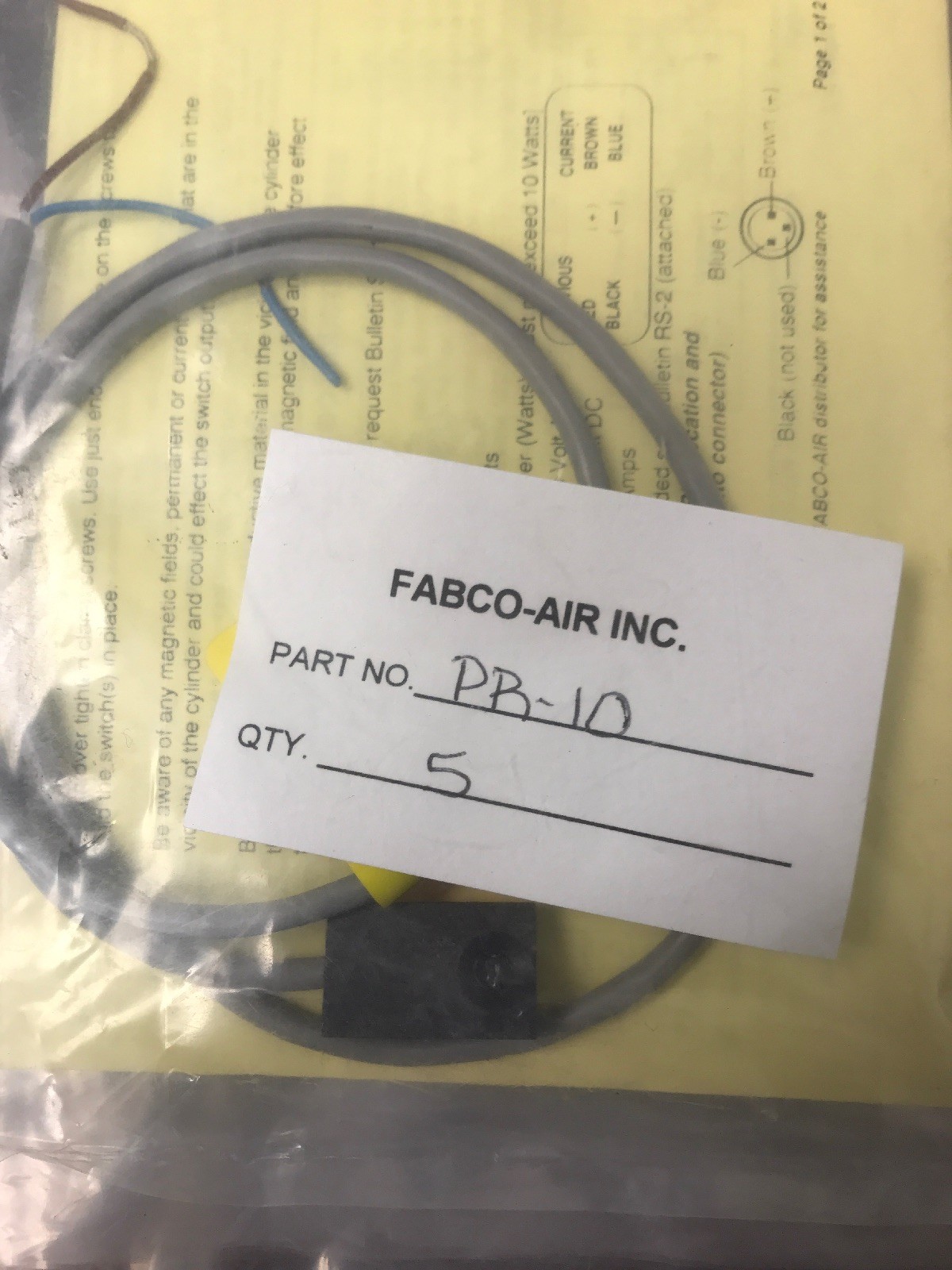 fabco PR-10 cylinder sensor five piece lot | eBay