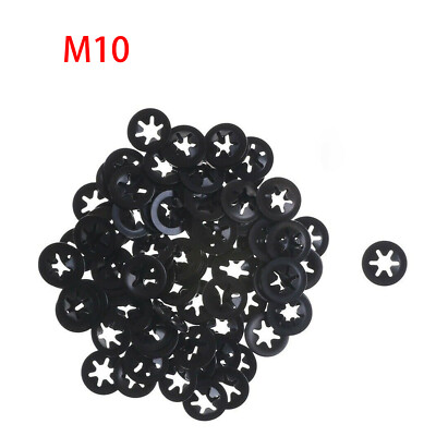 M10 Push-On Retaining Lock Washers Kit Fasteners Clips For Metric Round ...