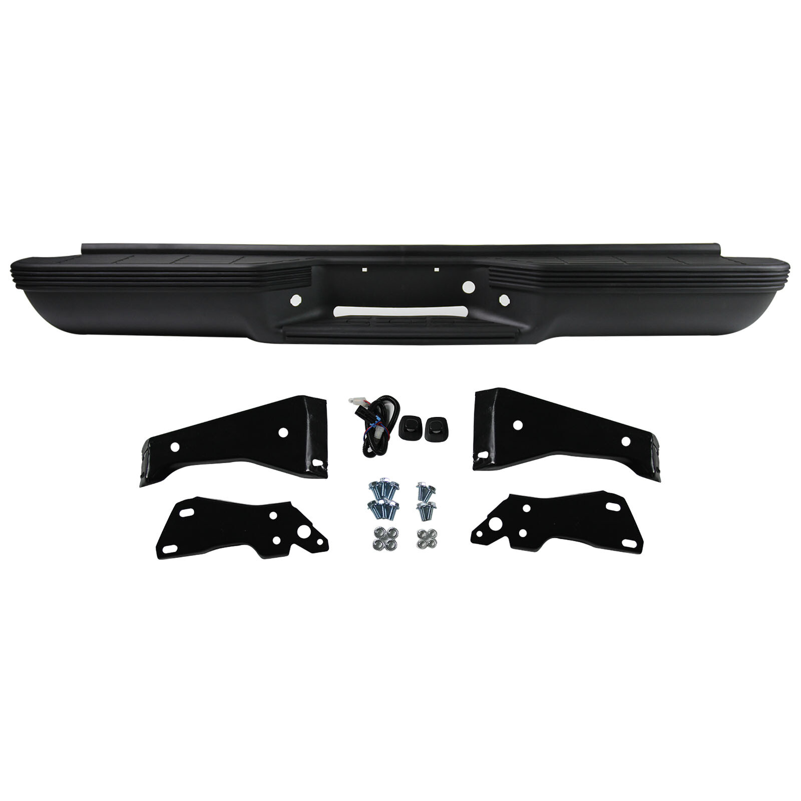 Black Rear Bumper for 1988-2000 Chevrolet C/K C1500 C2500 K1500 K2500 ...