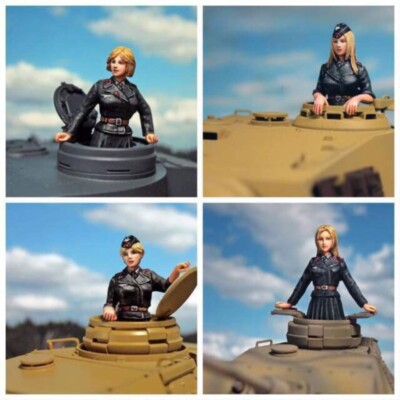 1/35 WWII German Female Tank Crew Resin Figures - Panzer Diorama Model ...