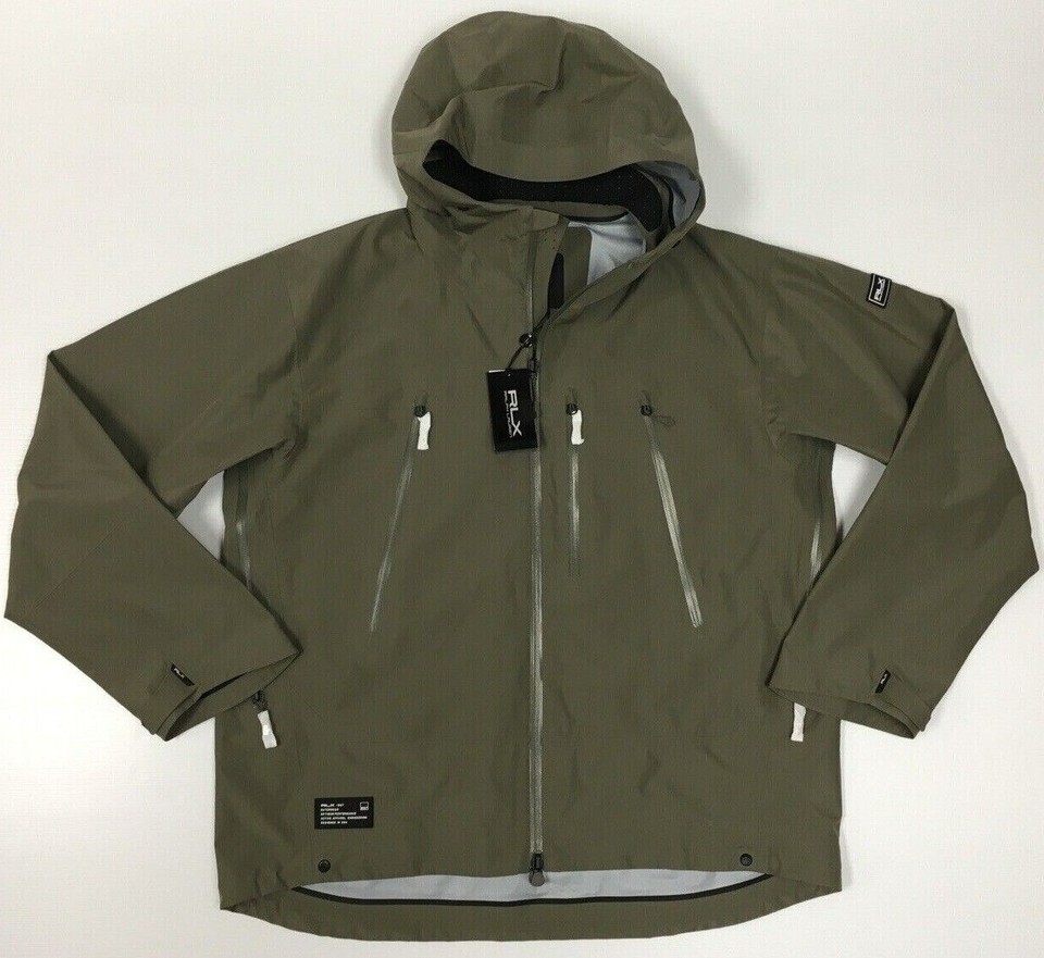 RLX Polo Ralph Lauren Military Army 03 Unit Waterproof Hooded Rain Tech ...