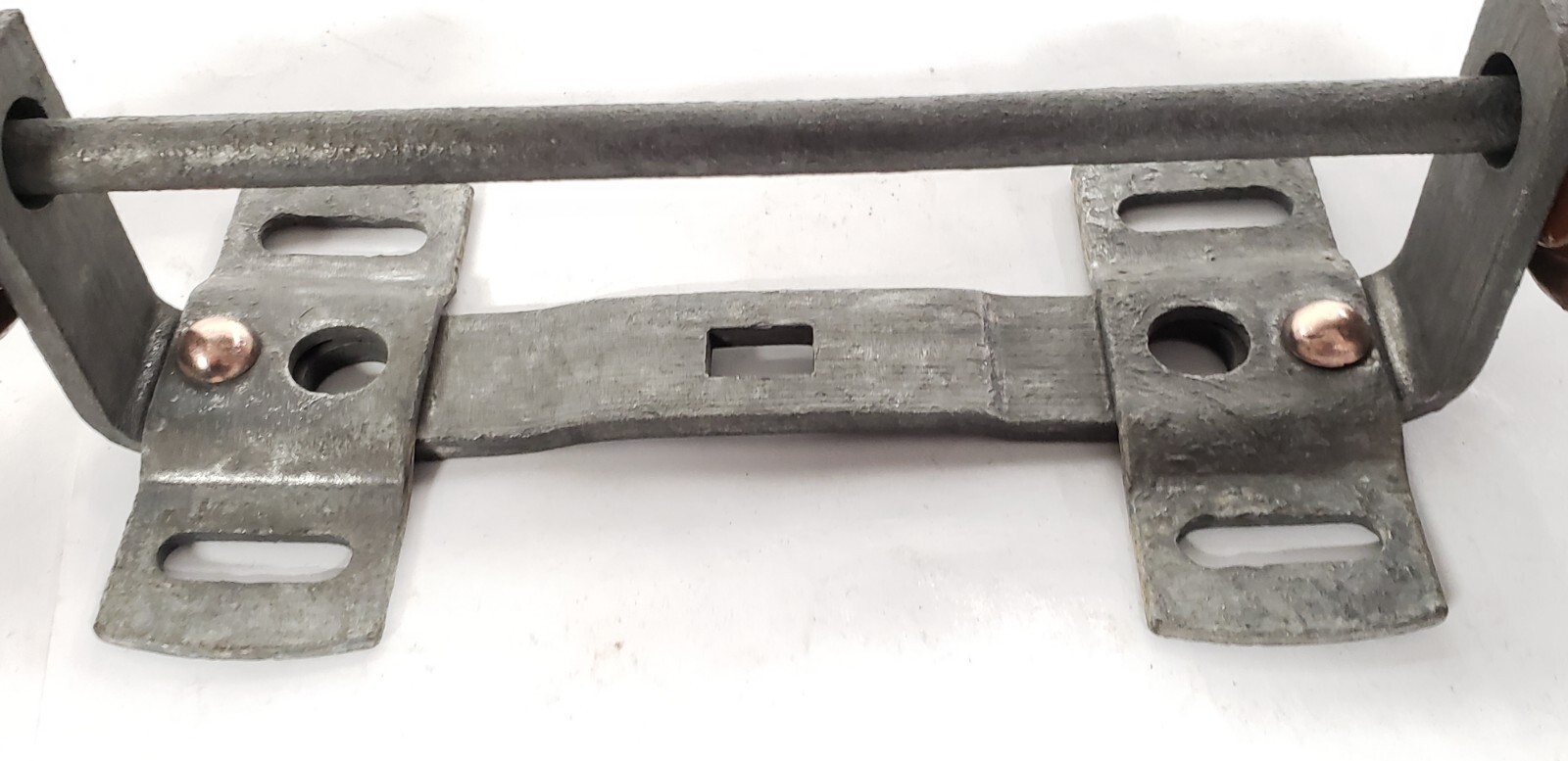 VINTAGE BROWN PORCELAIN INSULATOR 2-WIRE SPOOL AERIAL POLE MOUNT HOLDER ...