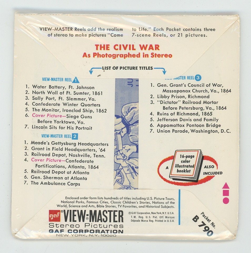 The Civil War GAF View-Master Packet B-790 Sealed, Mint, New Condition ...