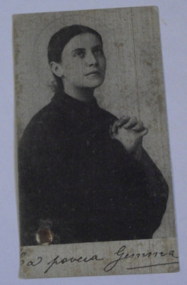 Mystic Stigmata Saint Gemma Galgani relic prayer card patron against ...
