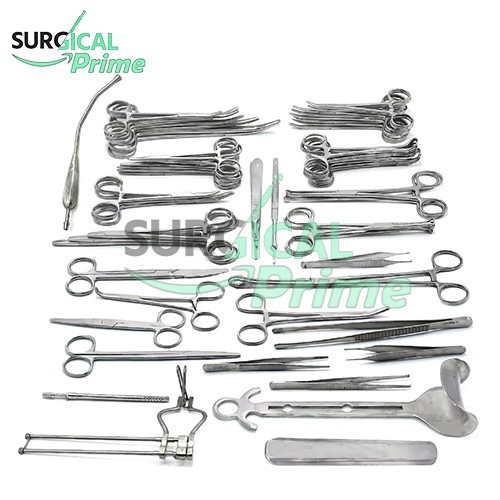 50Pcs Basic Laparotomy Surgical Instruments Set – Stainless Steel Tools ...
