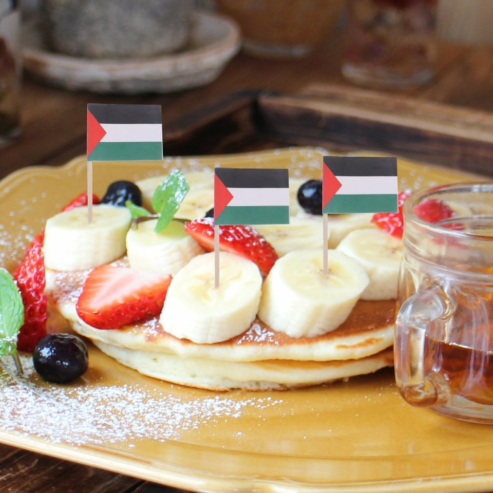 100pcs Palestine Flag Cake Pick Topper National Flag Toothpick Small ...
