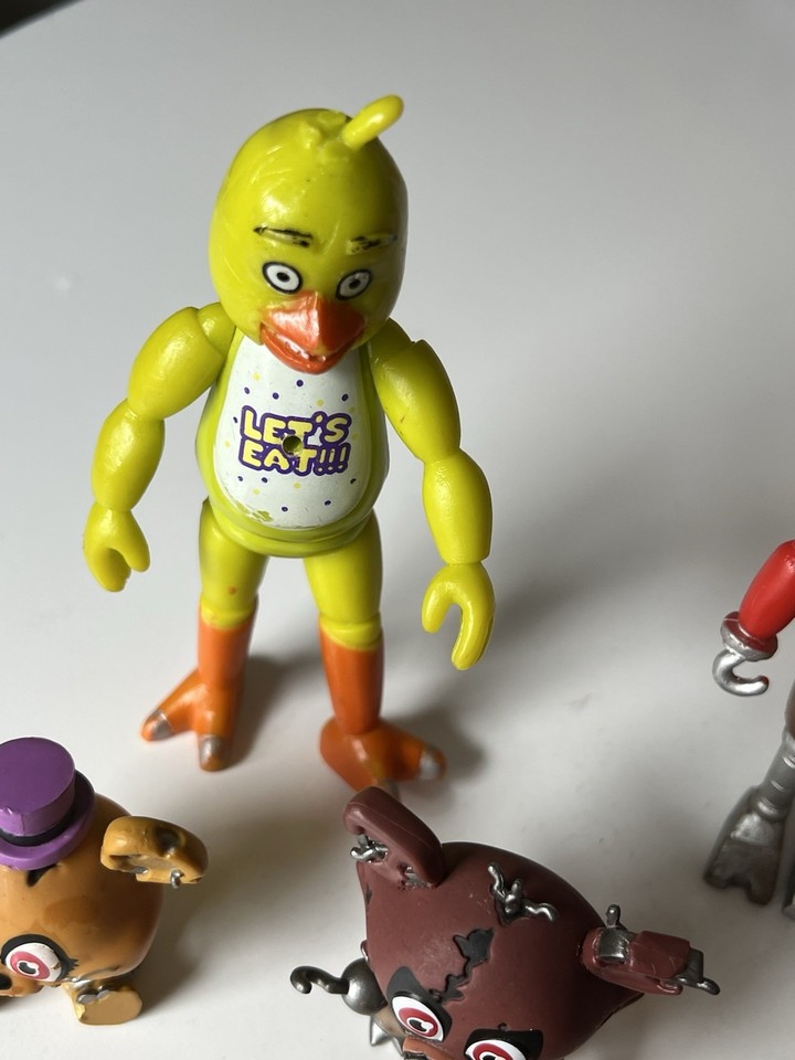 FNAF Mixed Lot Foxie Rubber Duck, Chica Freddy Orville Action Figs ...