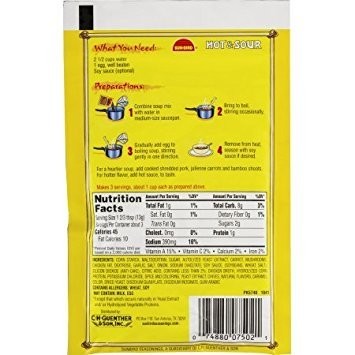 Sunbird Hot & Sour Soup Mix Packets - Asian Recipe - 1.34 Ounce Each ...