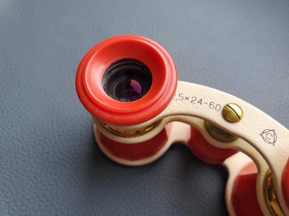 RARE VINTAGE USSR Opera Theatre Pocket BINOCULARS 2 GLASSES 2.5x24-60 ...