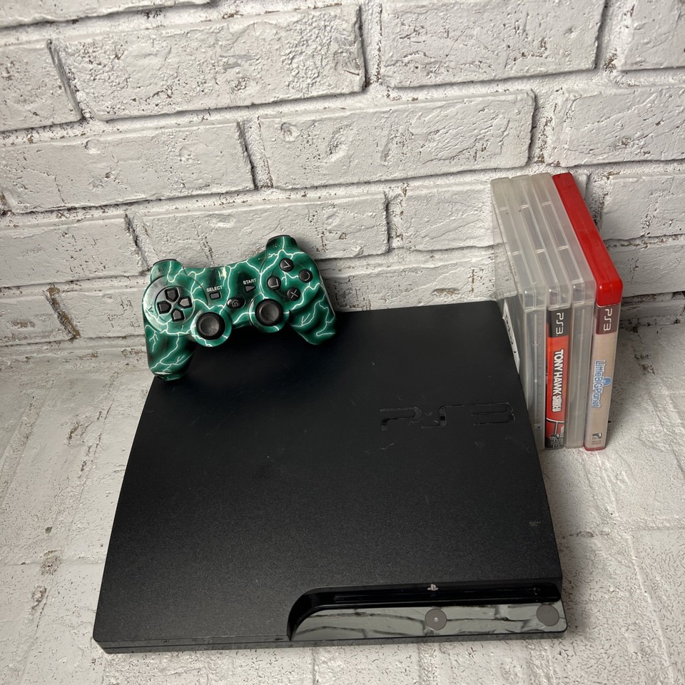 Sony PlayStation 3 PS3 Slim Console 160GB CECH-2501A w/ 1 controller ...