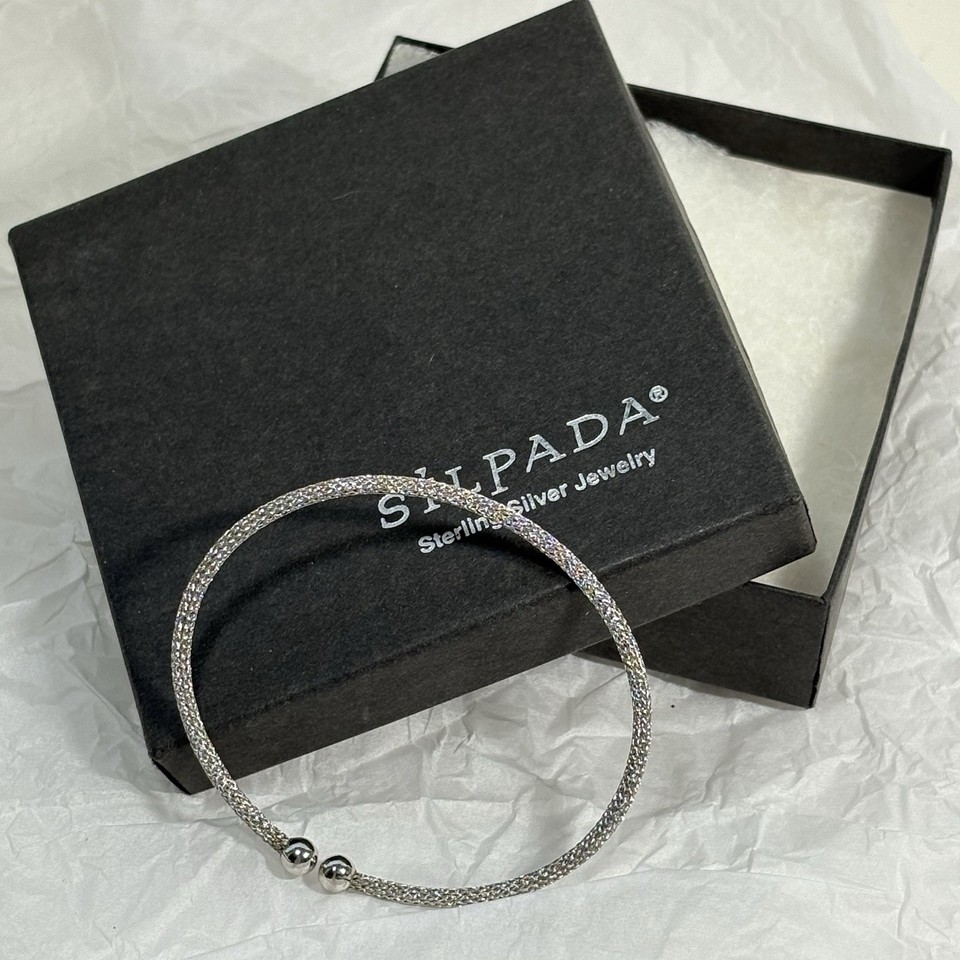 SILPADA Sterling Silver 925 Tuscany Cuff Bracelet Flexible Bangle Orig ...