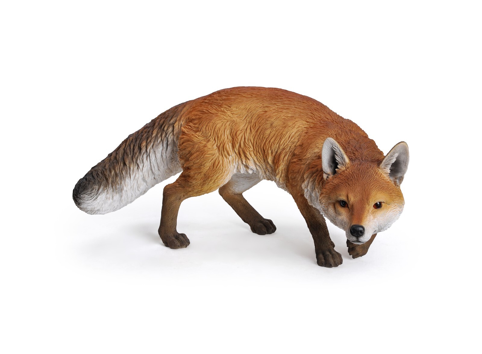26.5" L Fox Prowling Resin Garden Statue Home Garden Decor Yard Animal ...