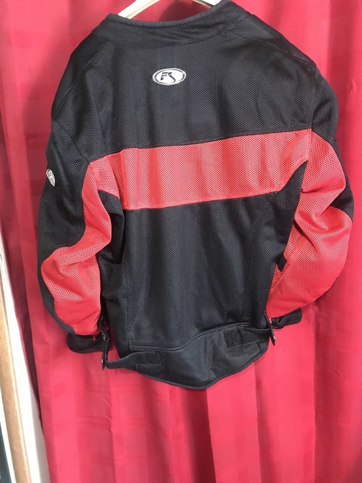 Fieldsheer Motorcycle Riding Jacket Mens Size 2XL Black/Red Padded | eBay