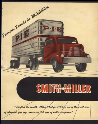 1948 PAPER AD 4 PG Smith Miller Smitty Toys Miniature Truck Lyon Coca ...