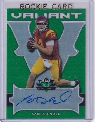 Sam Darnold 2018 Leaf Valiant Green Holo Rc Auto (12/60) | eBay