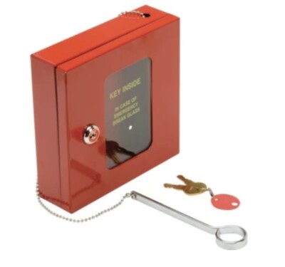 Emergency Key Box, 6-3/4"W x 2"D x 6-3/4"H, Keyed Differently, Red | eBay