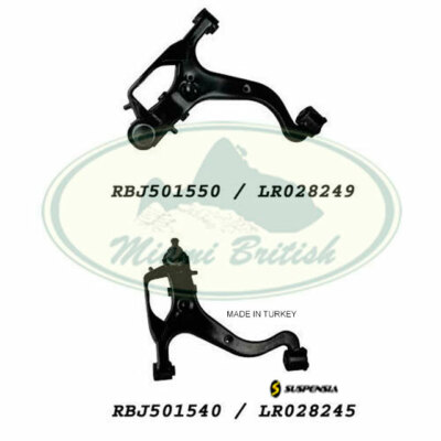 LAND ROVER FRONT SUSPENSION LOWER ARM SET LR3 LR075995 LR075993 MR0130 ...