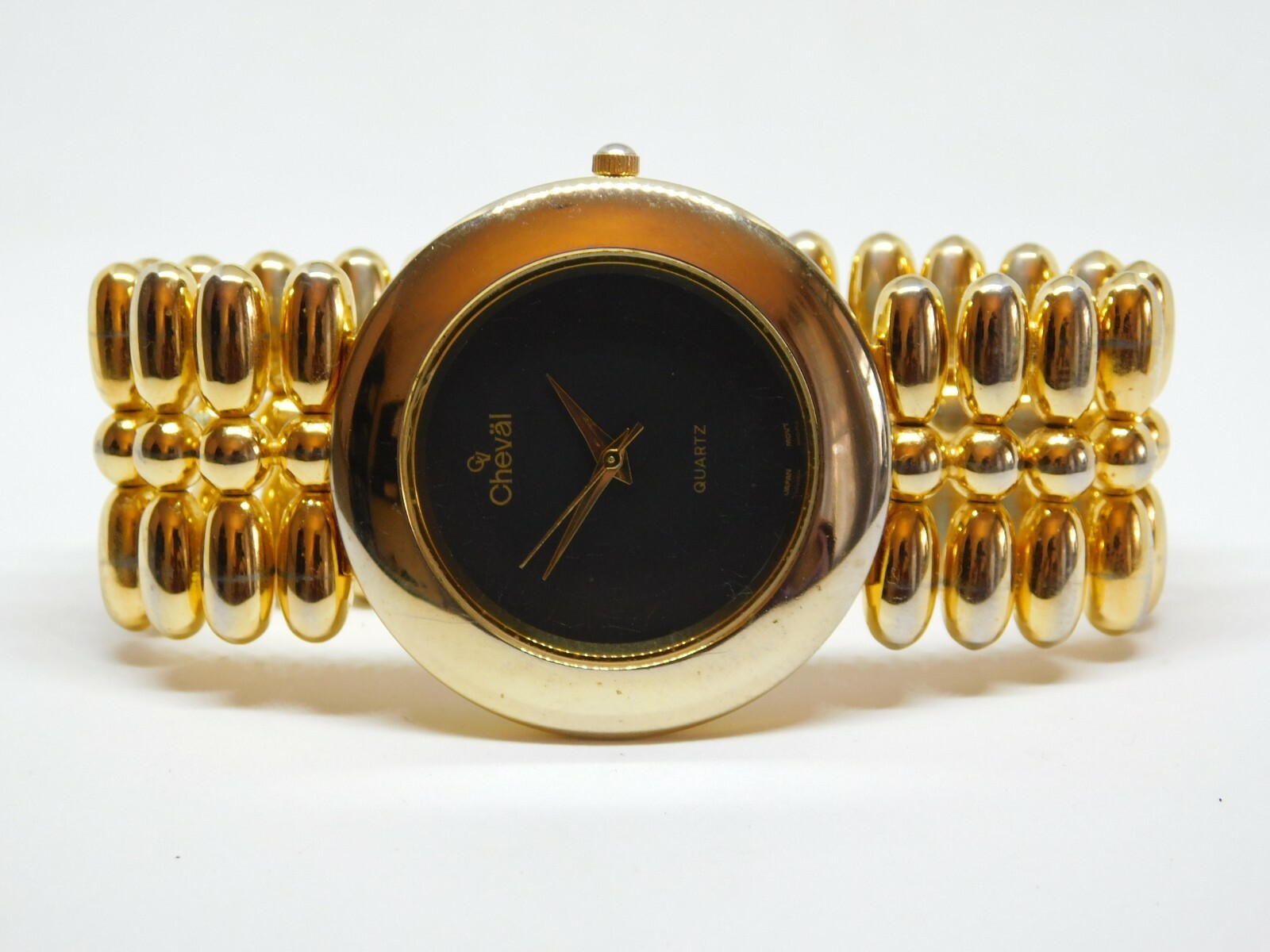 Cheval JW-164 Gold Tone Quartz Analog Women's Watch Sz. 6 1/2" New ...